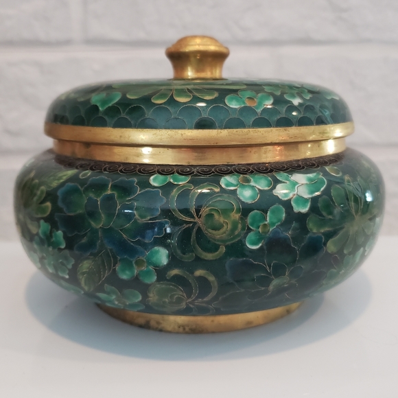 Vintage Cloisonne Container | Accents | Vintage Cloisonne Covered ...